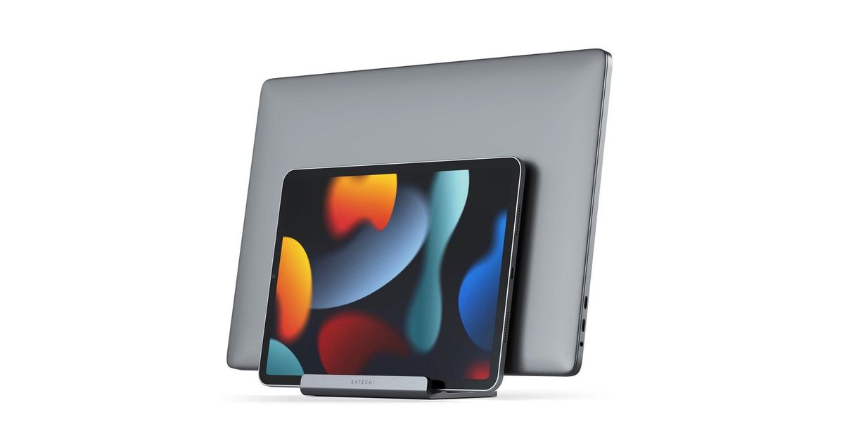 Satechi stojan Dual Vertical Laptop Stand-Space Gray Aluminum | iStores ...
